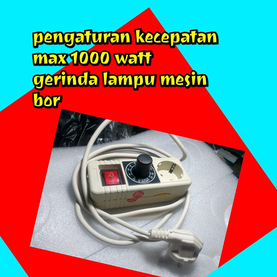 Jual dimmer scr 1000w 1000 watt pengatur kecepatan dinamo gerinda bor heater / dimmaer ac 1000 ...