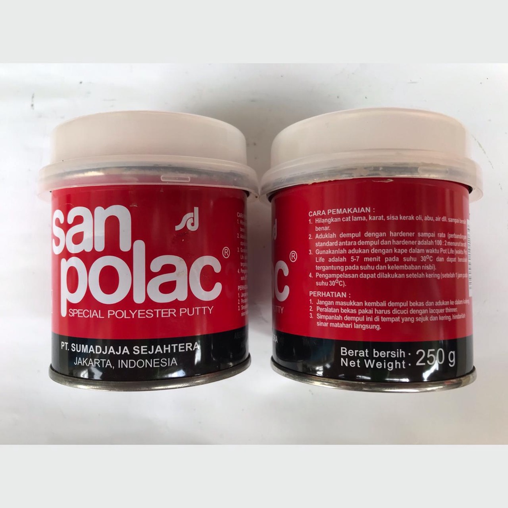 Jual DEMPUL SANPOLAC 1/4 KG / DEMPUL BESI CAT MOBIL 250 GR | Shopee ...