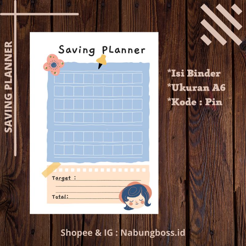 Jual Saving Challenge / Saving Planner / Tantangan Menabung / Kertas Binder A6 Indonesia|Shopee ...