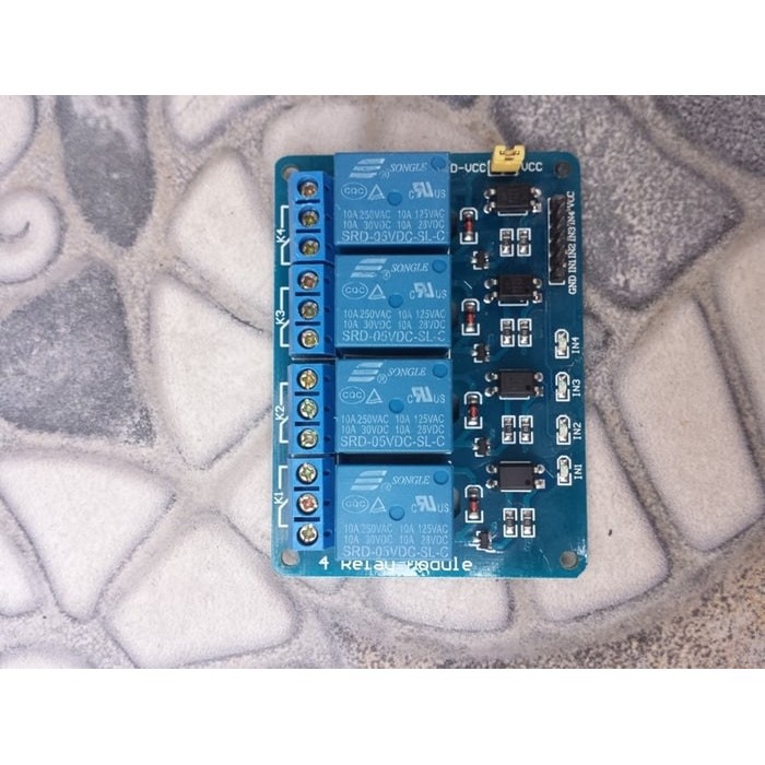 Jual Relay 5v Relay 12v 4 Channel Output 250vac 30vdc 10a With ...