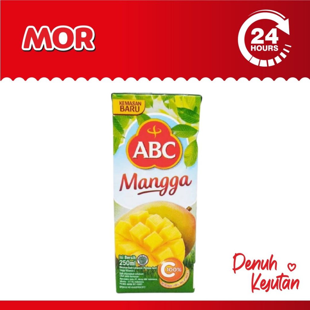Jual ABC Mangga Jus Mango Juice Minuman 100% AKG Vitamin C Tpk Ktk 250 ...