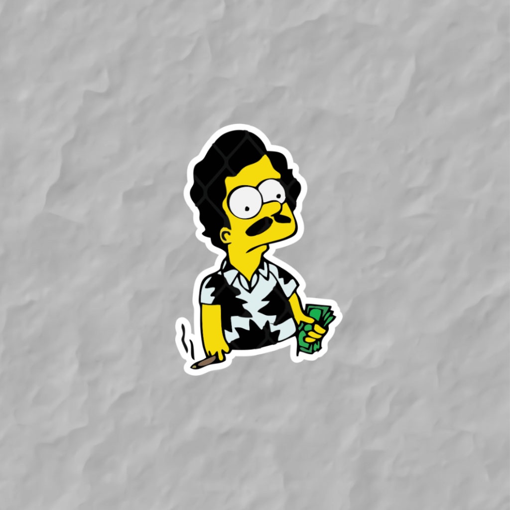 Jual Sticker SIMPSON 02 | Sticker PABLO ESCOBAR | Sticker TUMBLER ...