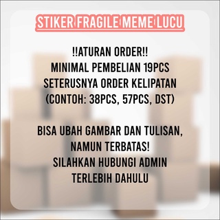 Jual Stiker Fragile Untuk Paket Dengan Gambar Meme Lucu kekinian ...