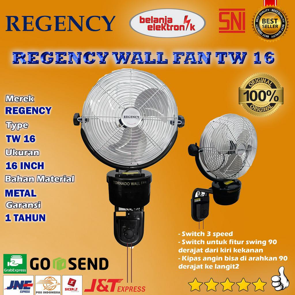 Jual KIPAS ANGIN DINDING 16 INCH TORNADO BESI REGENCY WALL FAN TW 16 ...