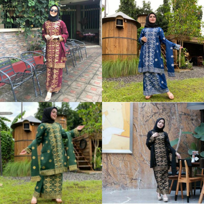 Jual SET SONGKET PALEMBANG | SONGKET MELAYU | BAJU KURUNG MELAYU ...