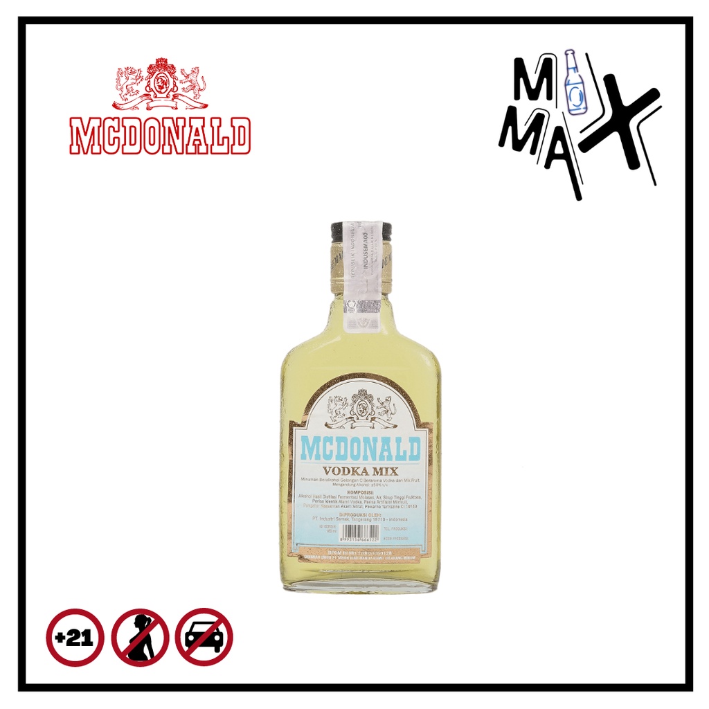 Jual McDonald Vodka Mix - 180 ml | Shopee Indonesia