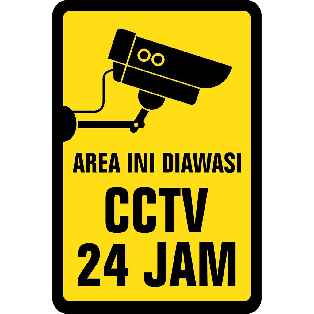Jual RAMBU CCTV 24JAM - 20X30CM SIGNAGE | Shopee Indonesia