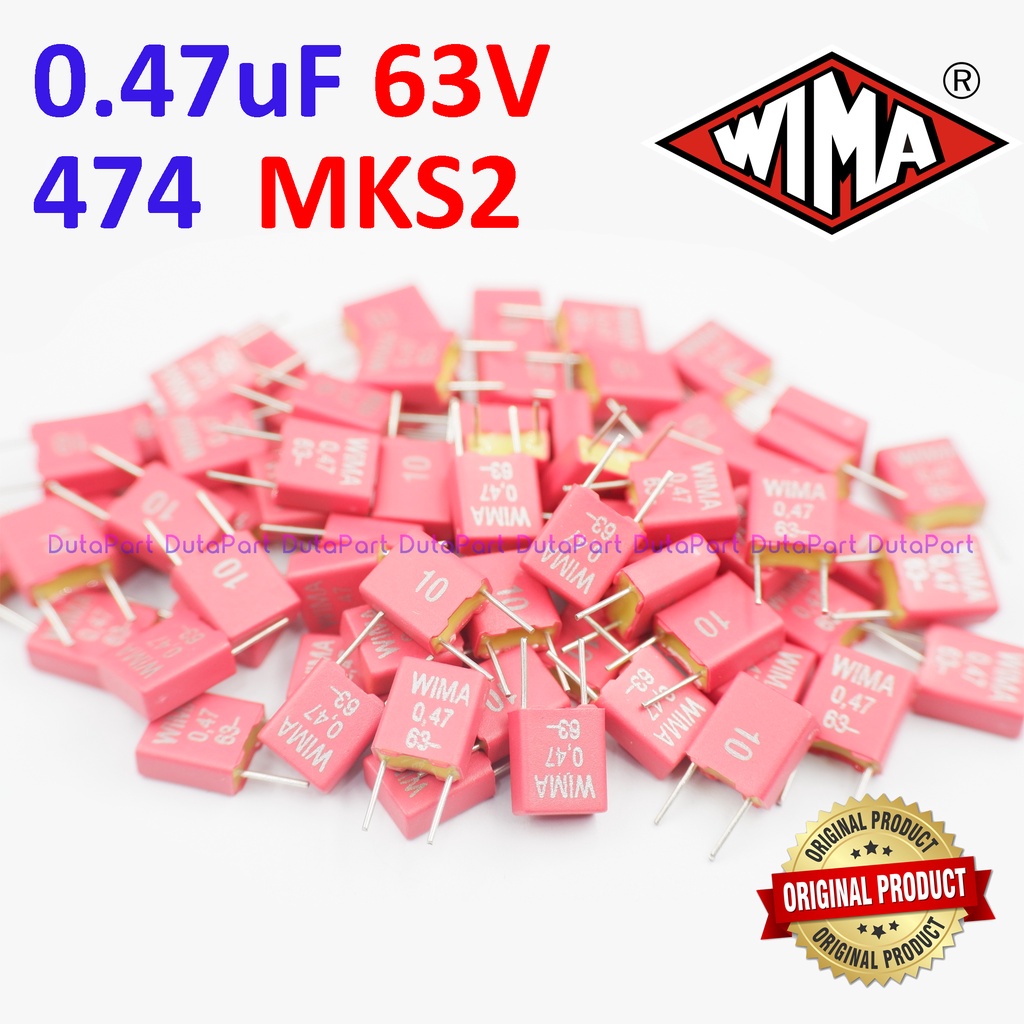 Jual 63V 0.47uF 474 MKS2 MKS 2 WIMA Film Capacitor Made In Germany ...
