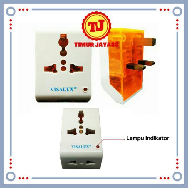 Jual Over Steker Colokan Kaki 3/Sambungan Steker 2 ke 3 STANDARD LUAR ...