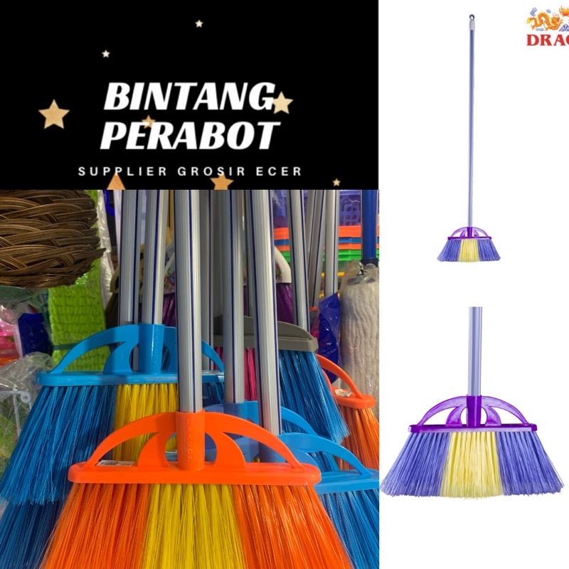 Jual Dragon - Sapu Plastik Taiwan Warna / Sapu Lantai Plastik / Sapu ...
