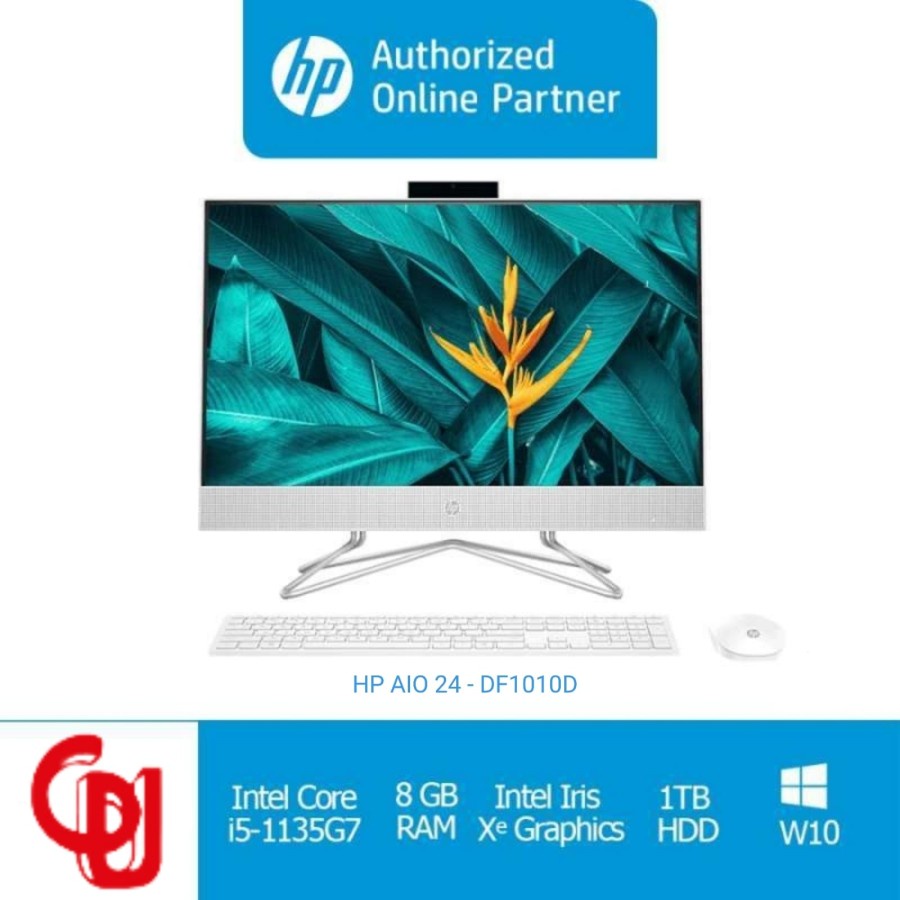 Jual HP - PC HP AIO 24 - DF1010D i5-1135G7 8GB 1TB HDD DVDRW 23.8" FHD W10 | Shopee Indonesia