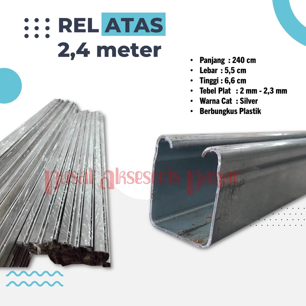 Jual Rel Atas Handerson panjang 2,4m - 4 m berbagai ukuran aksesoris ...