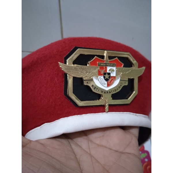 Jual baret pemuda pancasila lis putih dan emblem | Shopee Indonesia