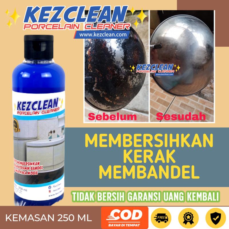 Jual Pembersih Kerak Wajan/Panci Gosong Membandel Ampuh KEZCLEAN 250 ml ...