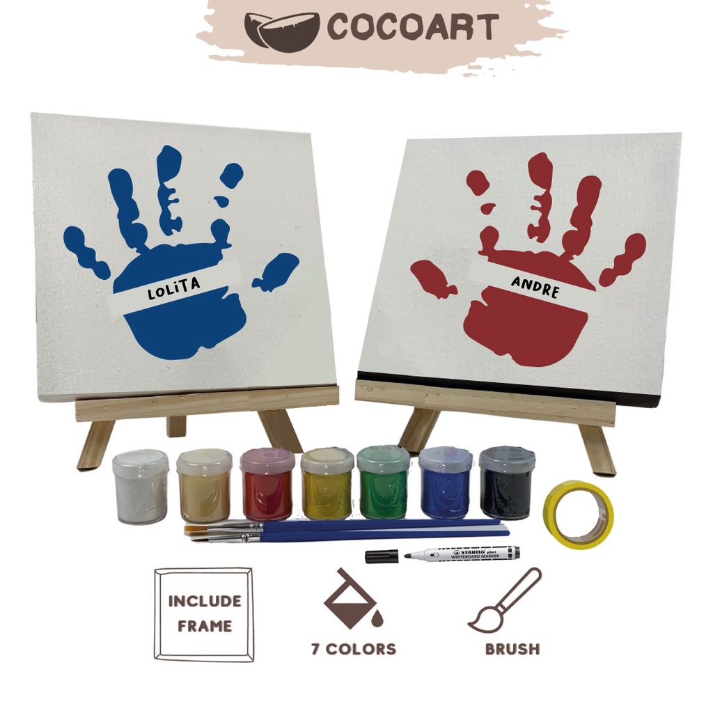 Jual DIY Handprint Painting Kit l Hand Painting Kit Couple [ Valentine ...