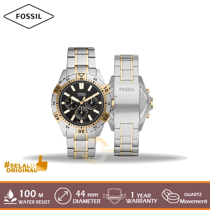 Jual Fossil FS5771 Garrett Chronograph Stainless Steel Watch | Shopee ...