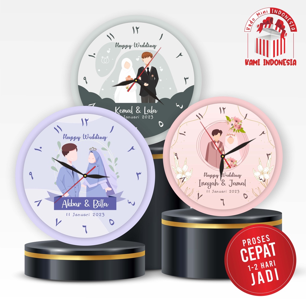 Jual JAM MEJA CUSTOM NAMA KARAKTER HADIAH NIKAHAN BEKER DUDUK UNIK GIFT ...