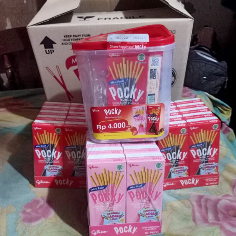 Jual Pocky mini box rasa coklat free toples no kemasan | Shopee Indonesia
