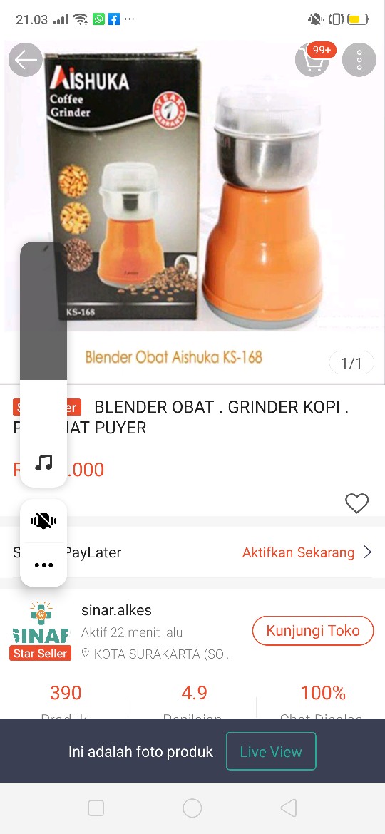 BLENDER OBAT . GRINDER KOPI . PEMBUAT PUYER | Shopee Indonesia