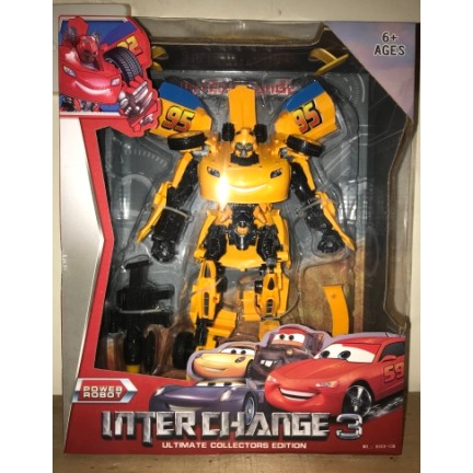Jual Mainan Robot Transformer Interchange 3 Cars Lightning Mcqueen ...
