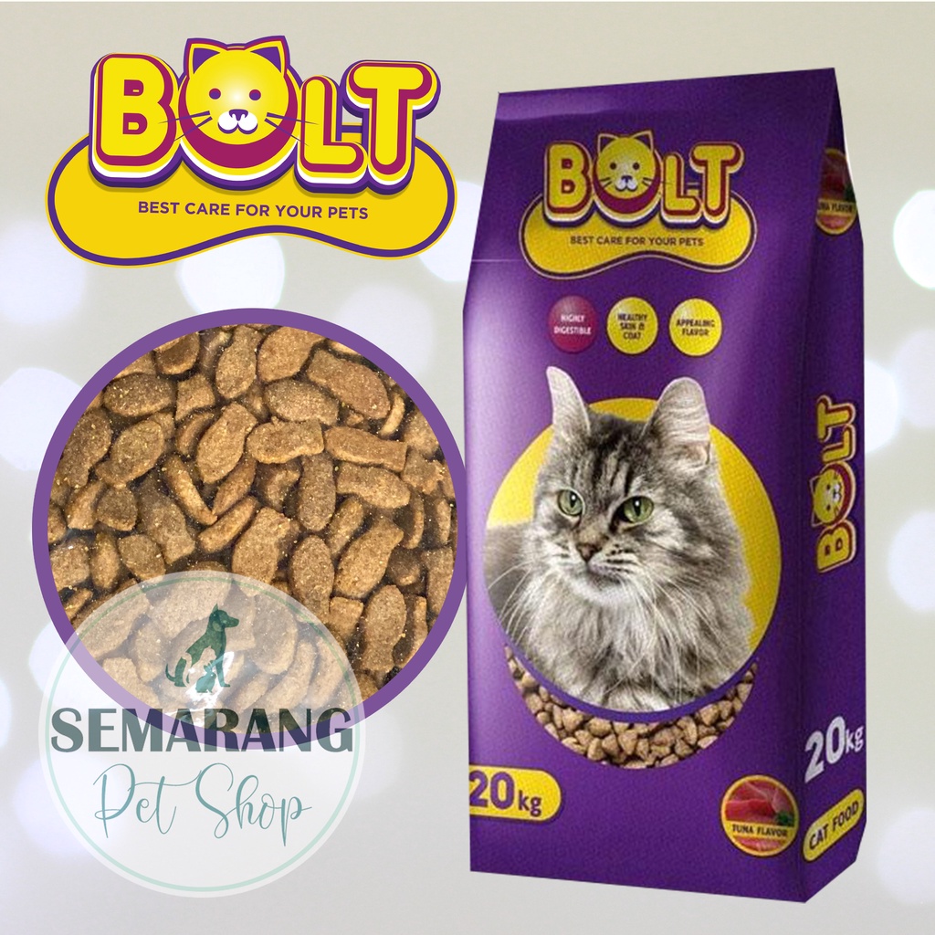 Jual Cat Food BOLT Tuna Ikan 20kg Makanan Kucing Kering Kibble Murah CP ...