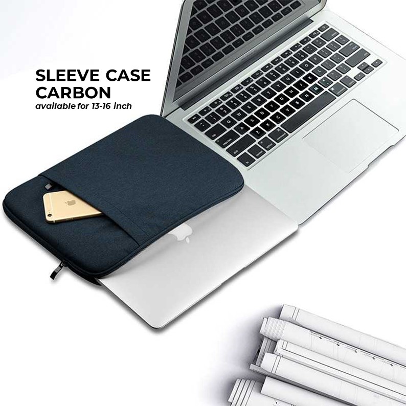 Jual TAS CARBON LAPTOP UKURAN 14/15/16 INCH - SLEEVE CASE LAPTOP ...