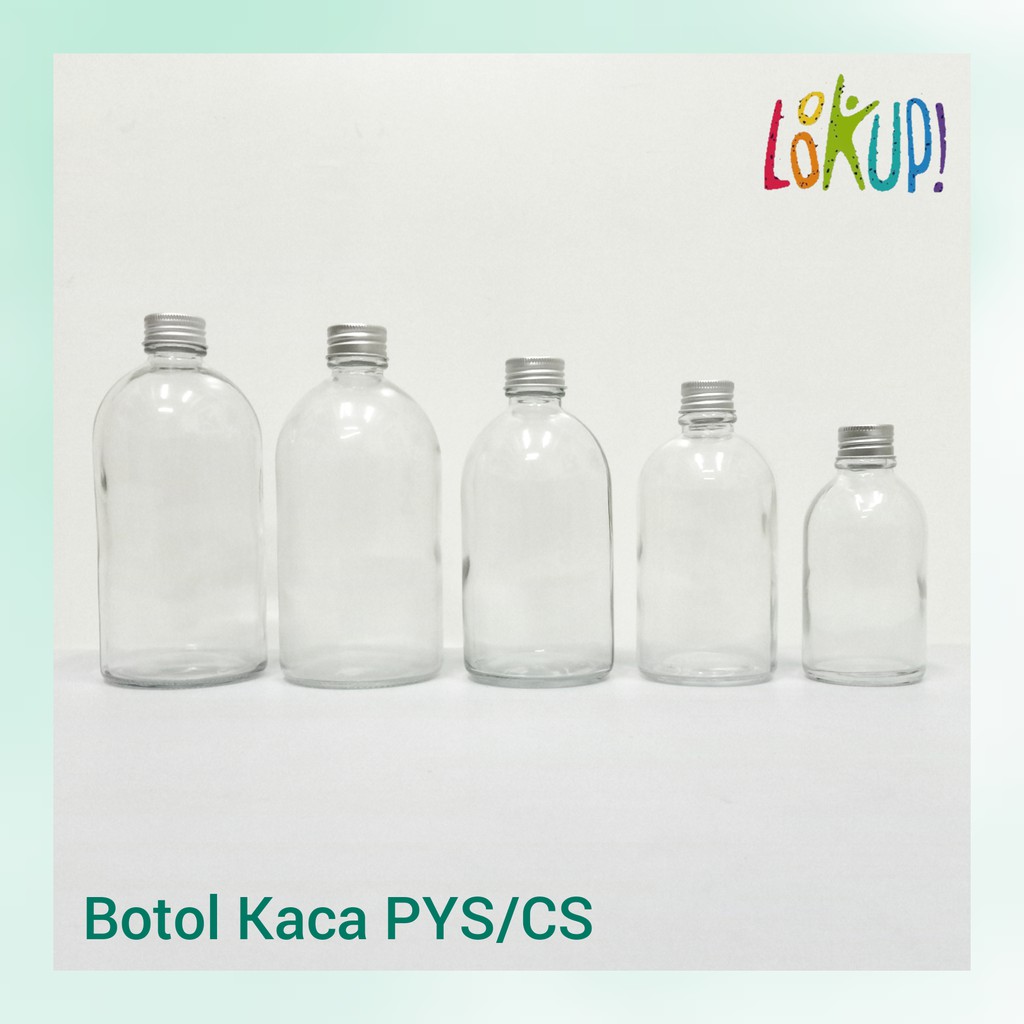 Jual BOTOL KACA POLOS - BULAT/Glass Bottle Minuman Kopi/Susu/Juice/Teh ...