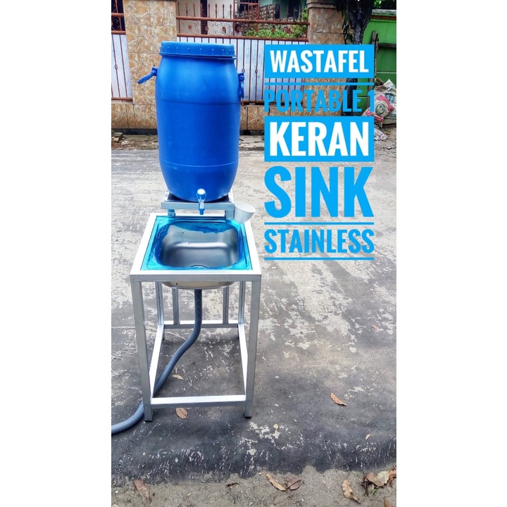 Jual WASTAFEL PORTABLE SATU KERAN (dengan sink stainless) | Shopee ...