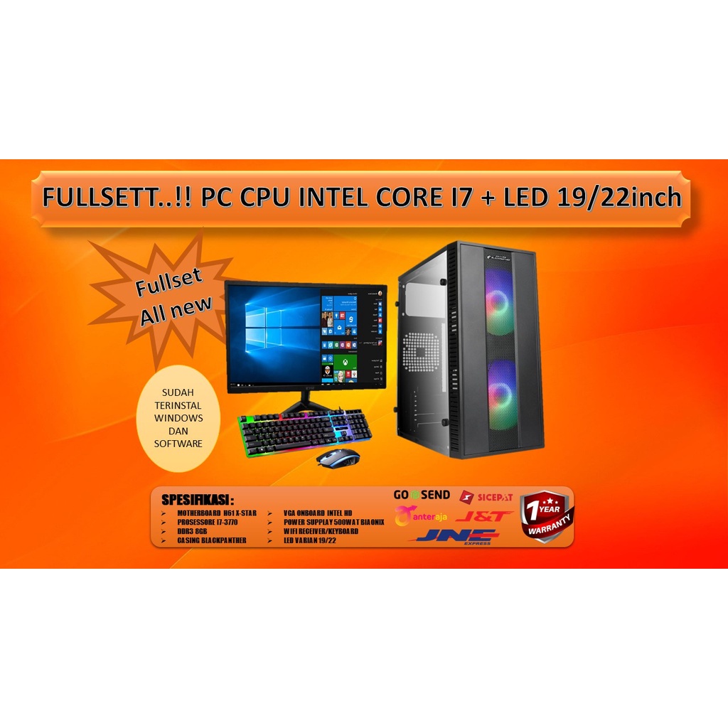 Jual FULLSET...!!! PC CPU INTEL CORE I7-3770 KOMPUTER RAKITAN OFFICE GARANSI 1 TAHUN | Shopee ...