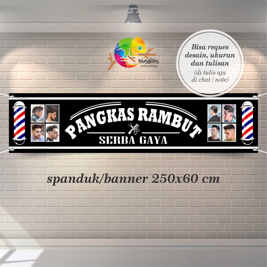 Jual Spanduk, Banner Pangkas Rambut Serba Gaya | Shopee Indonesia