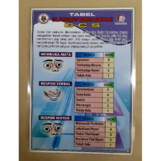 Jual (101) POSTER TABEL GCS (GLASGOW COMA SCALE) Indonesia|Shopee Indonesia