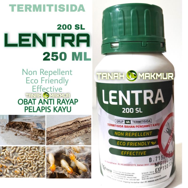 Jual OBAT ANTI RAYAP LENTRA 250 ML 200SL RACUN TERMITISIDA ANTI RAYAP ...