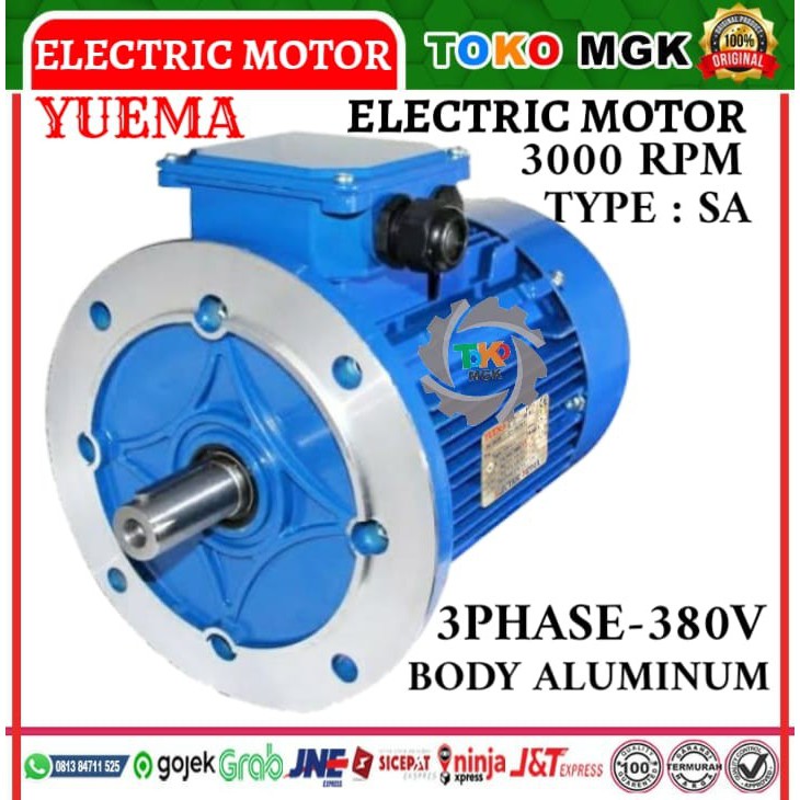 Jual 3KW/4HP/3PHASE/220-380V/3000rpm B5 FLANGE YUEMA MOTOR ELECTRIC VERTICAL | Shopee Indonesia