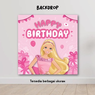 Jual BACKDROP BARBIE HAPPY BIRTHDAY CUSTOM NAMA DEKORASI ULTAH PESTA ...