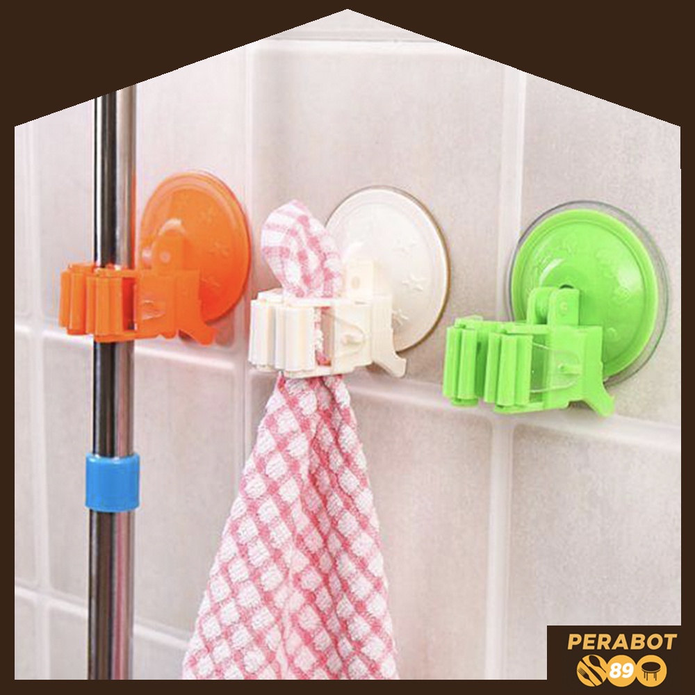 Jual Klip Gantungan Penjepit Sapu Kain Pel / Mop Broom Holder Hanger ...