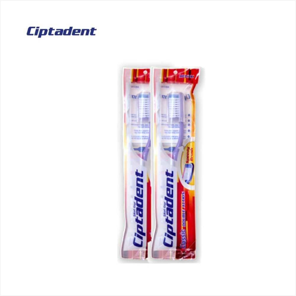 Ciptadent Toothbrush Double Action Medium x 2 pcs | Shopee Indonesia