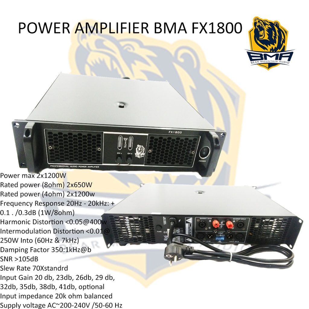 Jual POWER AMPLIFIER BMA FX-1800 | Shopee Indonesia