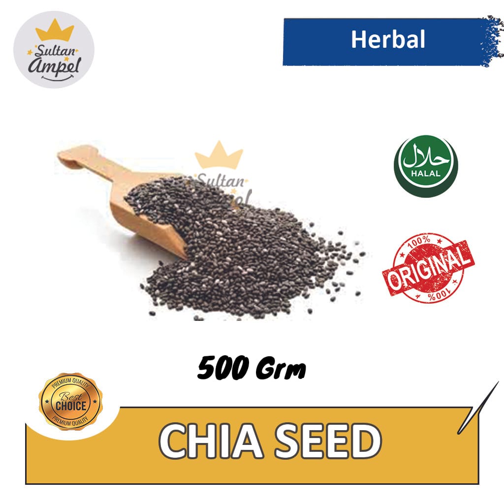 Jual Organic Black Chia Seed 500 gr Premium Biji Chiaseed Original ...
