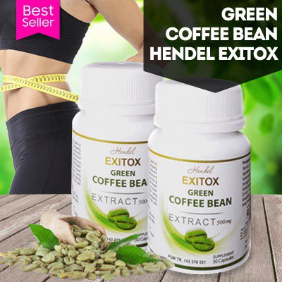 Jual Green Coffee Bean Hendel Exitox Extract 500Mg Pelangsing Alami ...