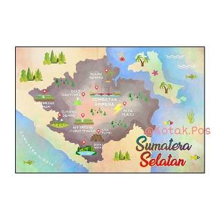 Jual SUMSEL MAP CARD KARTU POS POSTCARD SURAT FILATELI POSTCROSSING ...