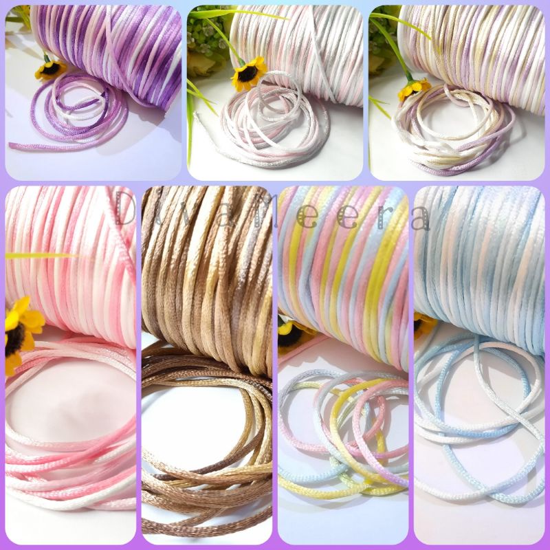 Jual Tali satin GRADASI ukuran 2,2 mm| tali cina | tali giok | tali ...