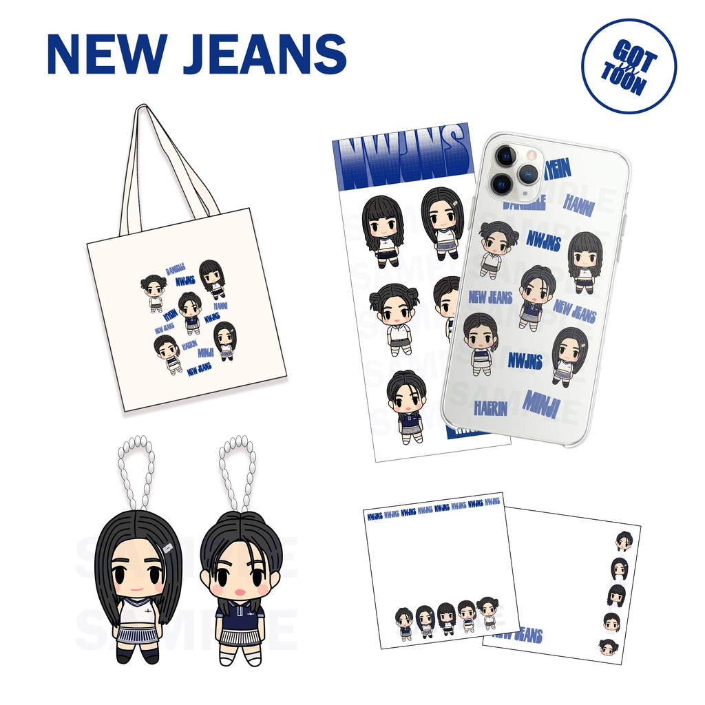 Jual NEW JEANS MERCH KPOP (KEYCHAIN, MEMO, TOTE BAG, CASE, STICKER ...
