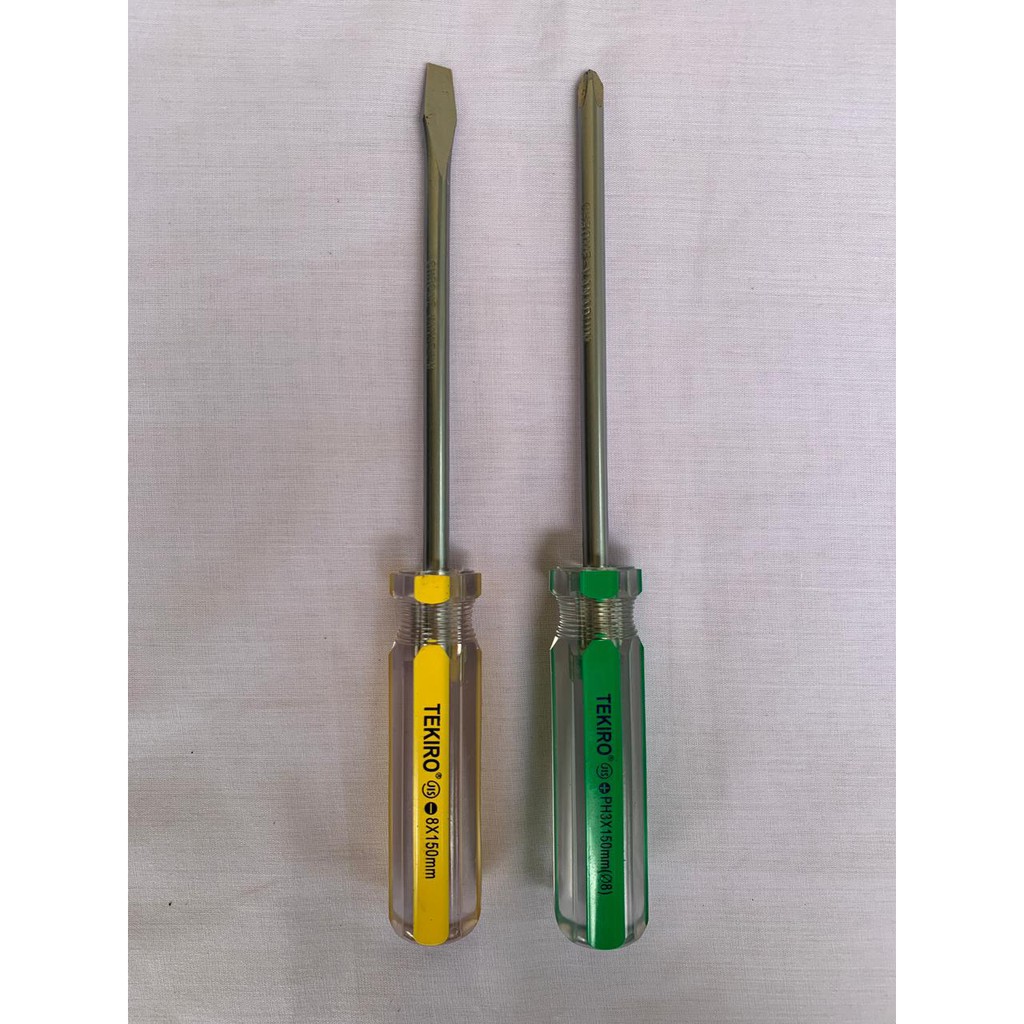 Jual Obeng Plus (+) Dan Minus (-) Panjang TEKIRO 100% ORIGINAL | Shopee ...