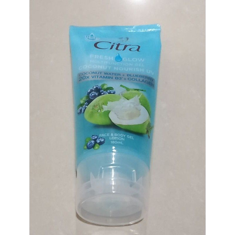 Jual Citra Fresh Glow Multifungtion Gel Coconut Nourish UV Face & Body ...
