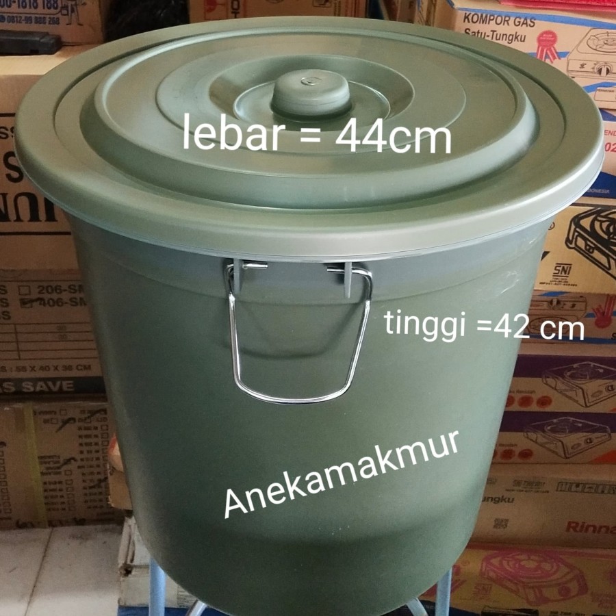 Jual EMBER PLASTIK 50LITER/BAK EMBER HIJAU TUTUP Indonesia|Shopee Indonesia
