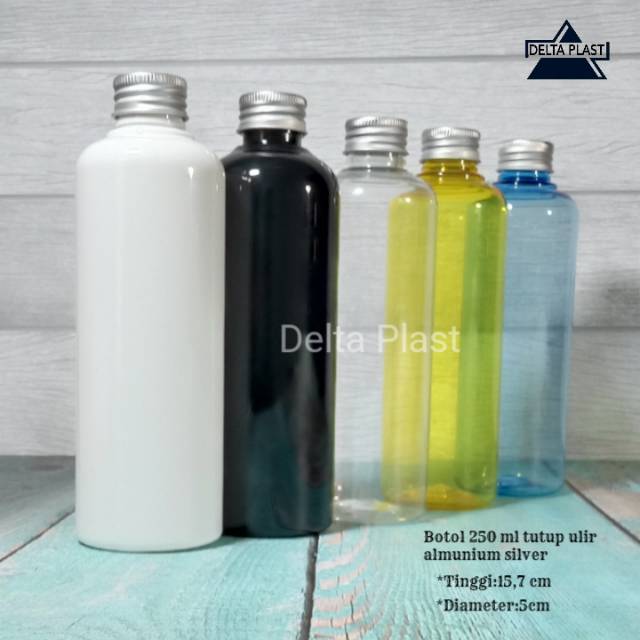 Jual Botol ulir 250ml / botol pet 250ml - Tutup Ulir Almunium silver | Shopee Indonesia