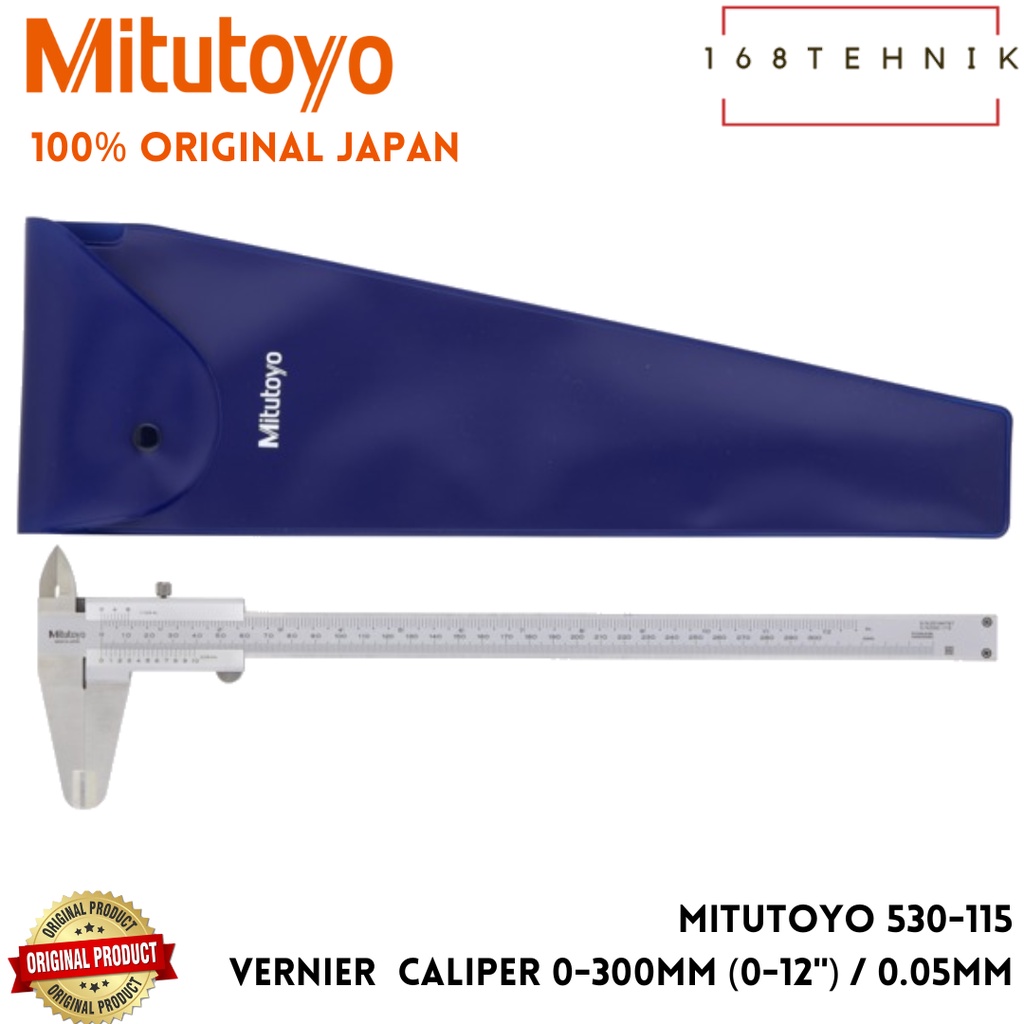 Jual Mitutoyo 530-115 VERNIER CALIPER 12" INCH 300 MM / 0.05 MM SIGMAT 12" | Shopee Indonesia