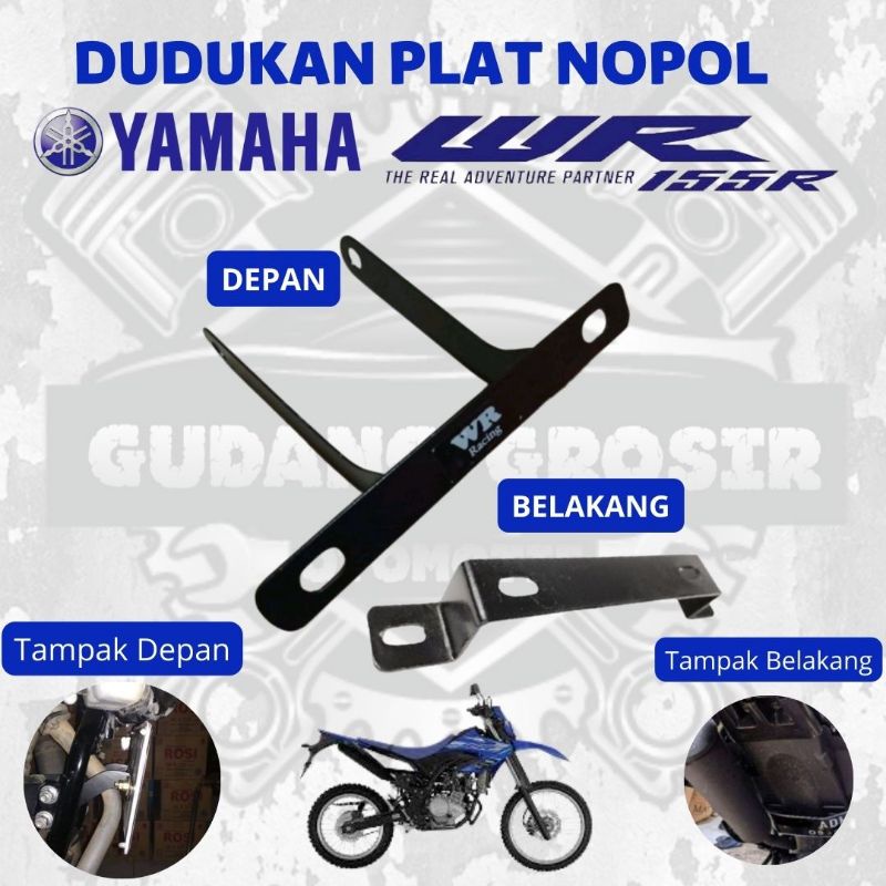 Jual DUDUKAN PLAT NOPOL DEPAN BELAKANG WR 155 PNP Breket dudukan NOPOL ...