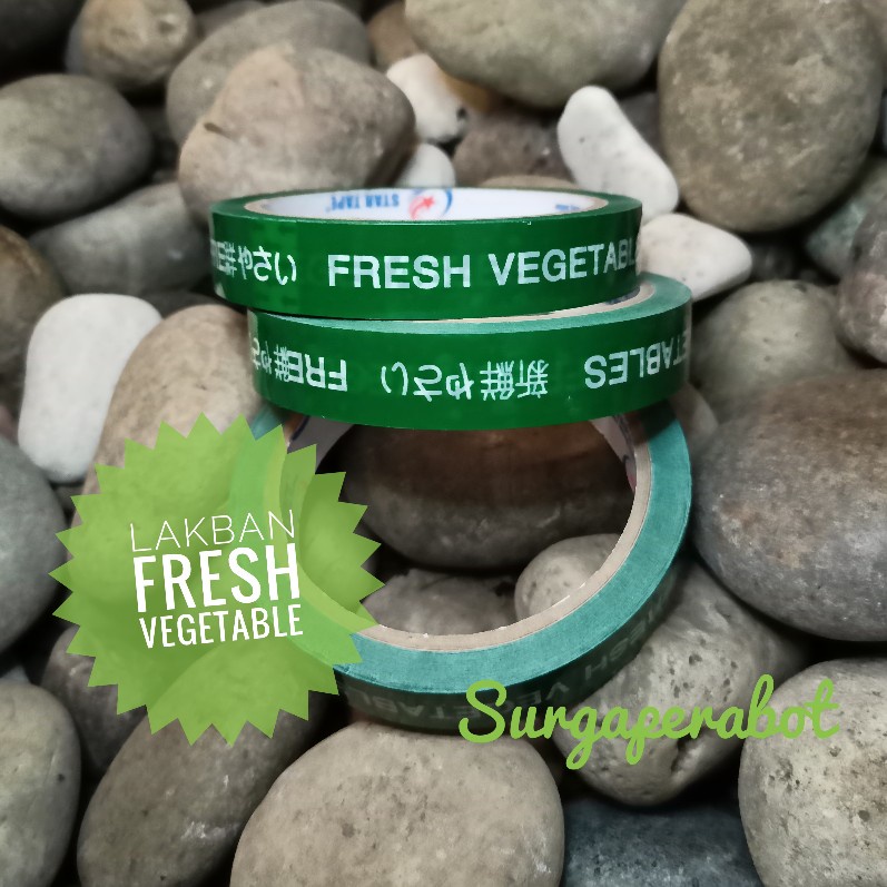 Jual Lakban Fresh Vegetable / Isolasi Sayur / Solasi Hijau Tape 18mm x ...