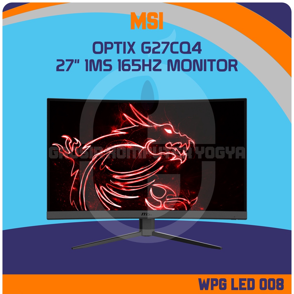 Jual MSI Optix G27CQ4 27" 1ms 165Hz VA Panel Curved Gaming Monitor ...